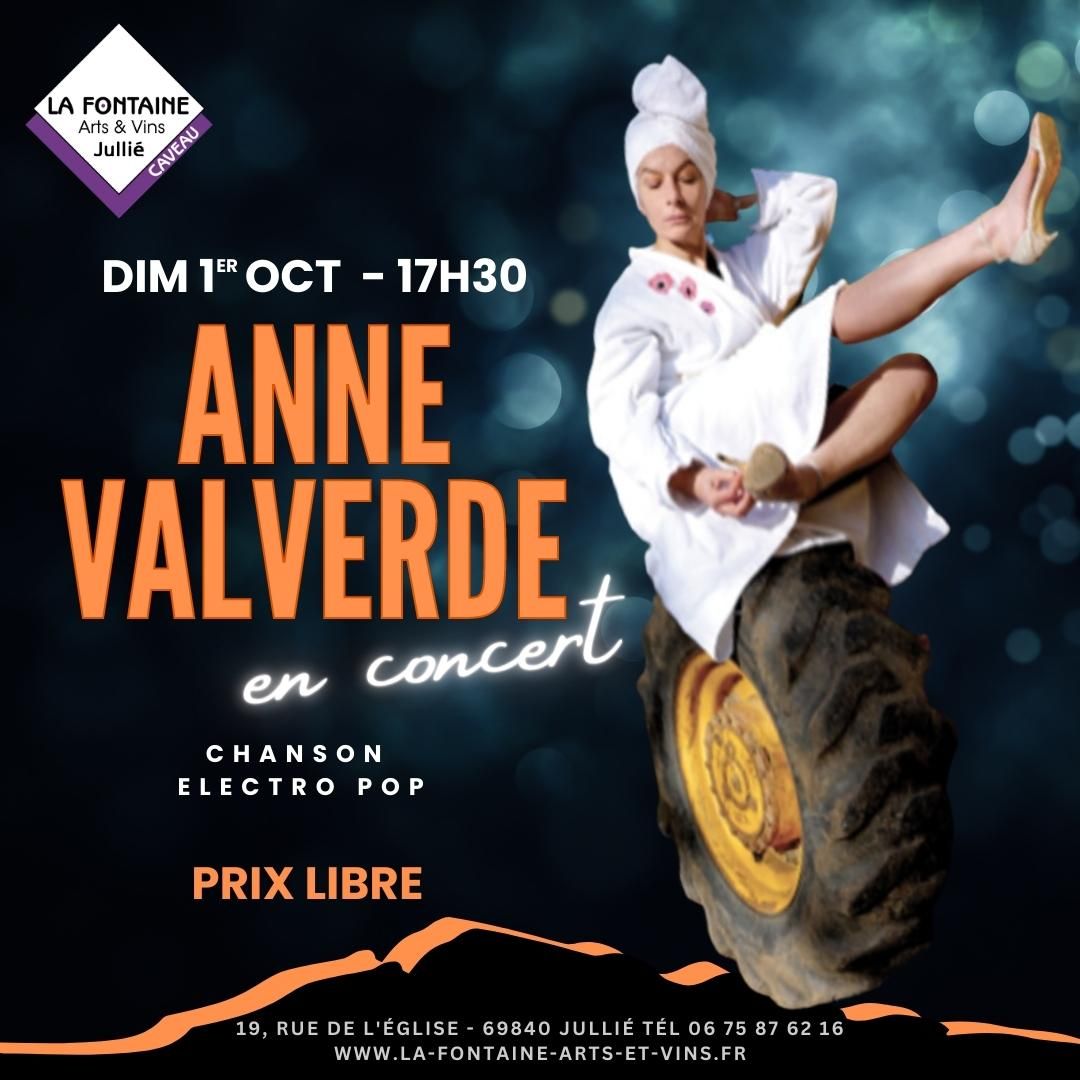 Dimanche 1er octobre à 17h30 : Anne Valverde en concert